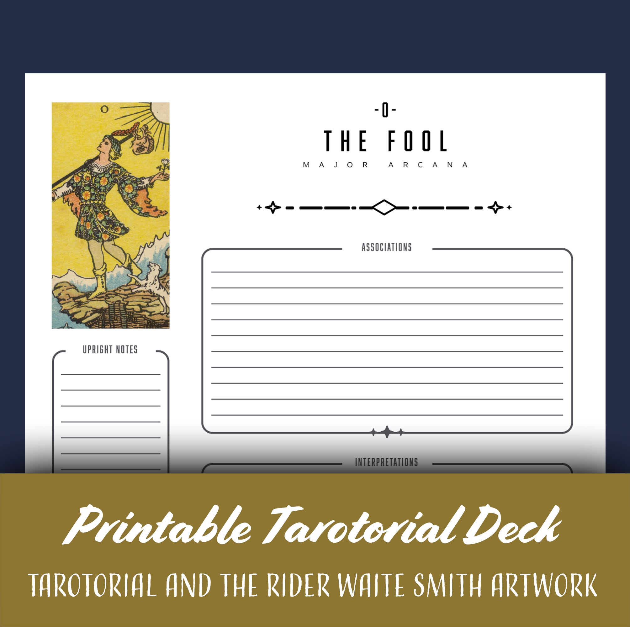 Tarotorial ® Classic Printable Plus Guide (Digital Download) – Raven ...